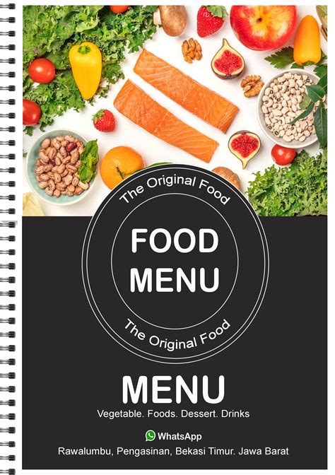 Buku Menu Design 019 Isi 2 Lembar Bolak Balik Uk A4 No Custom Daftar Menu Buku Katalog Buku