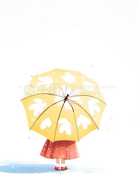 Aiai数字艺术 一个拿着雨伞的小女孩 Ai平面元素免费下载png格式2688像素编号70870876 千图网