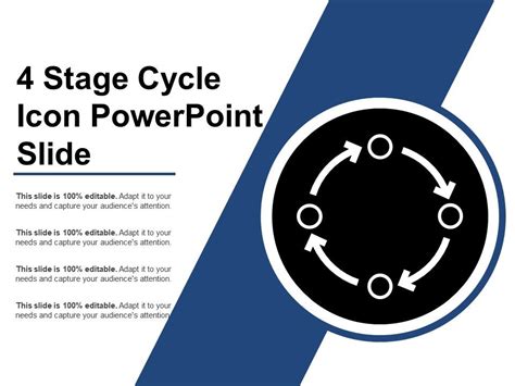4 Stage Cycle Icon Powerpoint Slide Presentation PowerPoint Diagrams PPT Sample