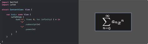 Github Vaida12345swift Latex Display Latex Using Swiftui And Latex Dsl