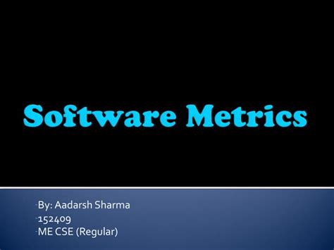 Software Metrics Ppt