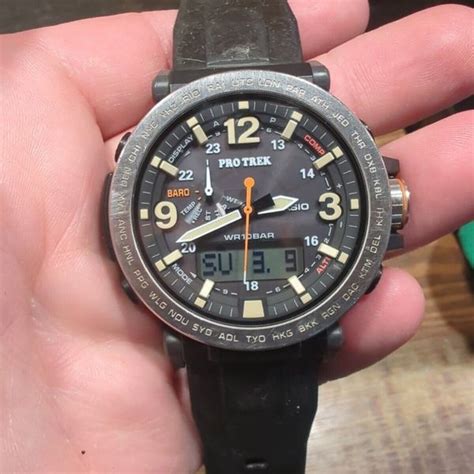 Casio Pro Trek Mens Tough Solar Triple Sensor 51mm Watch Prg 600 1 Ana