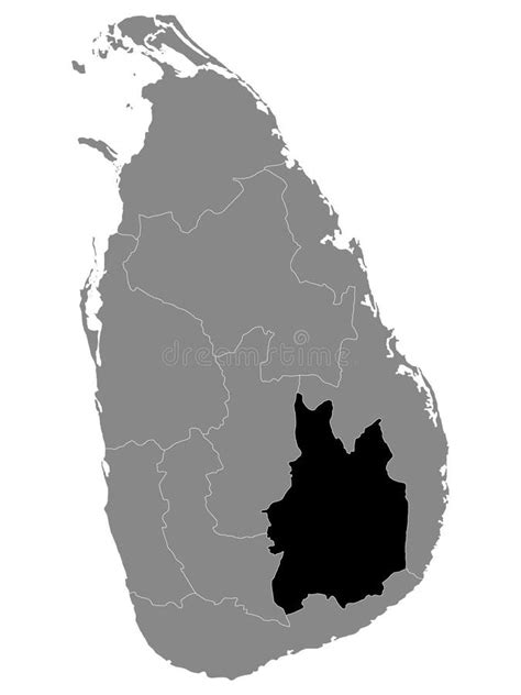 Location Map Of Uva Province Stock Vector Illustration Of Lanka Asia 193888441