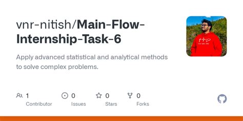 Nitish Raj Vinnakota On Linkedin Github Vnr Nitishmain Flow Internship Task 6 Apply Advanced