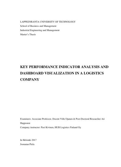 Secondary Indicators Key Performance Indicator Analysis And Dashboard