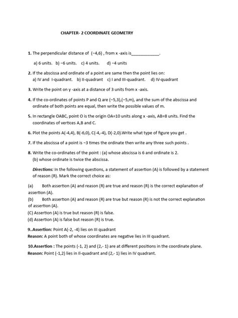 Ix Ch3 Co Ordinate Geometry Pdf Cartesian Coordinate System Elementary Geometry