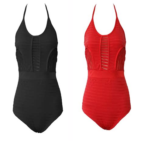 Buy 2017 New Sexy Halter One Piece Swimsuit Monokini