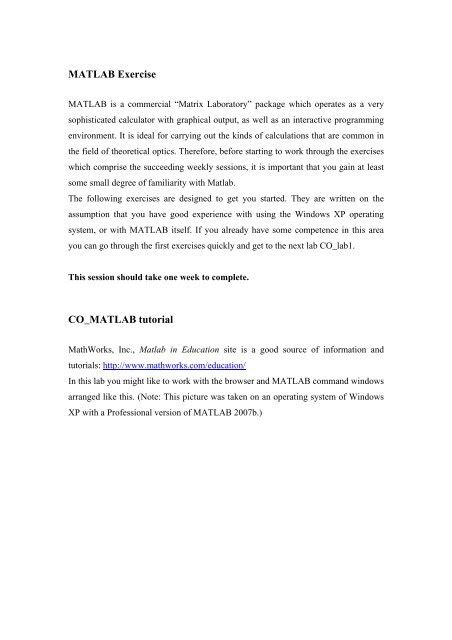 introduction to matlab