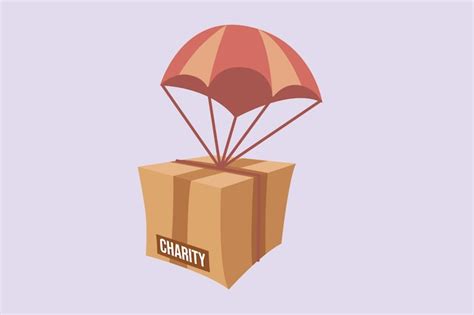 자선 지원 및 기부 개념 컬러 플래트 ⁇ 터 일러스트레이션 격리 프리미엄 벡터