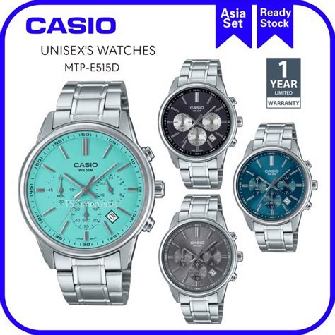 Casio Standard Analog Chronograph Stainless Steel Mtp E515d Watch Mtp E515d 1 Mtp E515d 8 Mtp