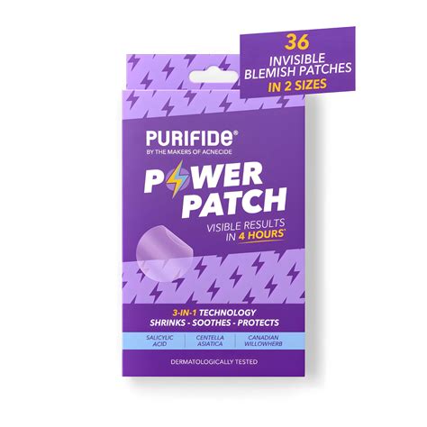 Purifide By Acnecide 3 In 1 Power Patch Pack Of 36 Salicylic Acid Pimple Patches For 4 Hour