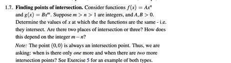 Solved 7 Finding Points Of Intersection Consider Functions