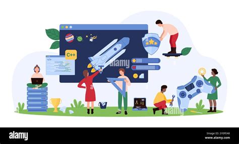 Online Video Games Development And Testing Gamification Set Tiny