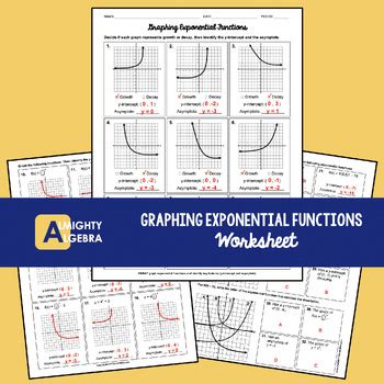 Tables Of Exponential Functions Worksheet