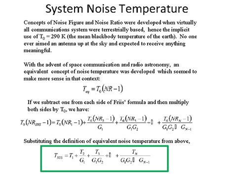 Equipment Noise Characterization Desired Signal Thermal Noise Contained