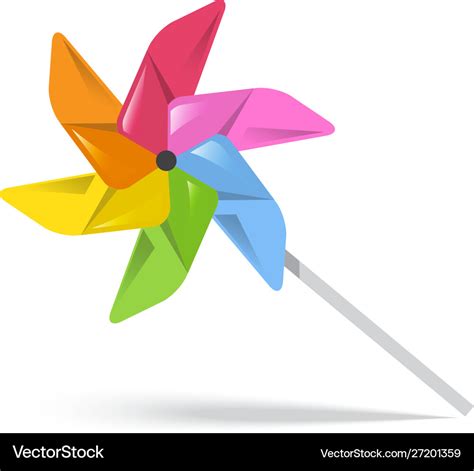 Colorful Toy Spinning In Wind Royalty Free Vector Image