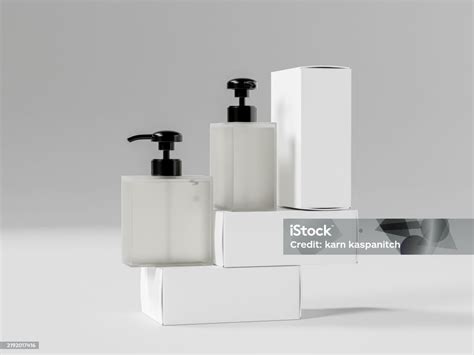 Ractangular 모양 펌프 병 및 종이 상자 모형 입방 모양 액체 디스펜서 병 반투명 플라스틱 액체 용기 사각형 젖빛 플라스틱 화장품 디스펜서 포장 서리 유리 병 0