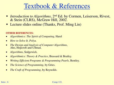 Ppt Comp 122 Design And Analysis Of Algorithms Powerpoint