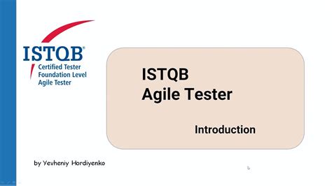 Istqb Foundation Agile Tester 1 0 Full Course Introduction Istqb Istqb Tutorial [rus