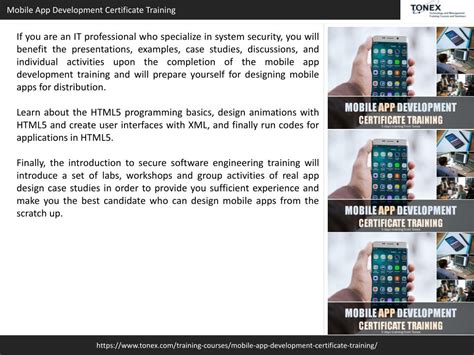 Ppt Mobile App Development Certificate Tonex Training Powerpoint
