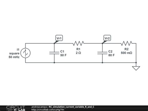 RC Simulation Current Variable R And C CircuitLab
