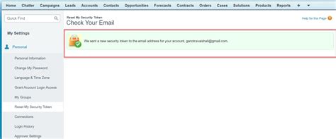 How To Get Security Token In Salesforce