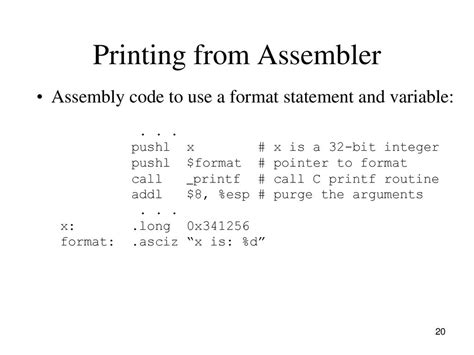 Assembly Language Programming Ii C Compiler Calling Sequences Ppt