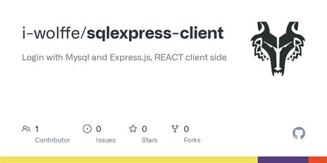 Github I Wolffesqlexpress Client Login With Mysql And Expressjs