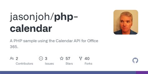 Github Jasonjohphp Calendar A Php Sample Using The Calendar Api For