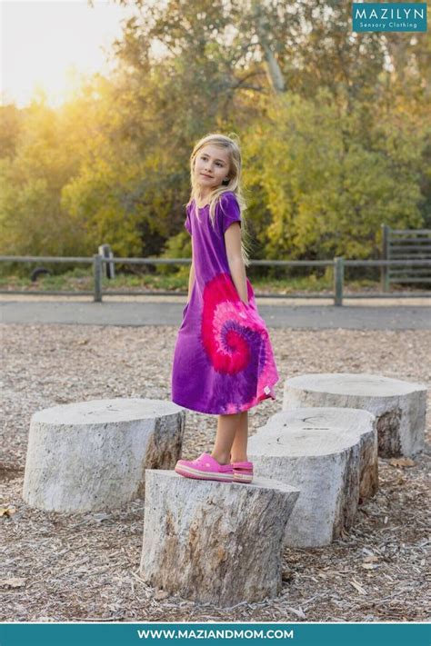 Super Swirl Sensory Dress Soft Bamboo Tencel Tag Free Pockets Eco