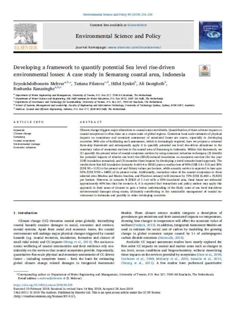 developing a framework to quantify potential sea level rise driven