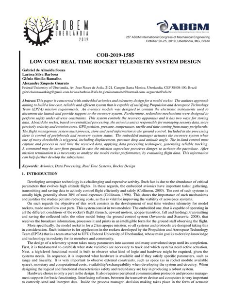 Low Cost Real Time Rocket Telemetry System Design Pdf Embedded System Rocket