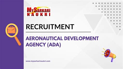 Aeronautical Development Agency Ada Recruitment Mysarkarinaukri En