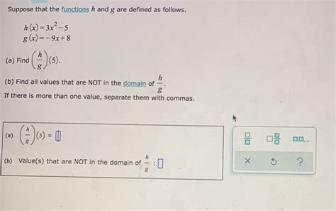 Solved Suppose That The Functions H And G Are Defined As Chegg Com