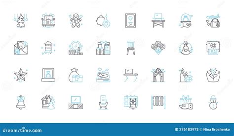 Space Planning Firm Linear Icons Set Design Architecture Layout