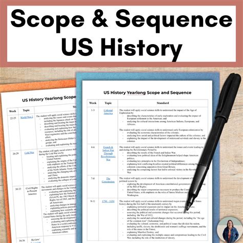 Free Us History Scope And Sequence Pacing Guide Classful