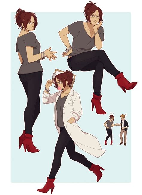 Hange Zoe And Moblit Berner Shingeki No Kyojin Drawn By Hanpetos Danbooru