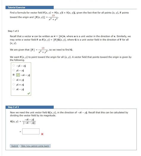 solved 2 tutorial exercise find a formula for vector