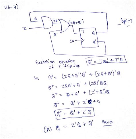 Solved 26 1 Analyze The Following Sequential Circuit And Complete