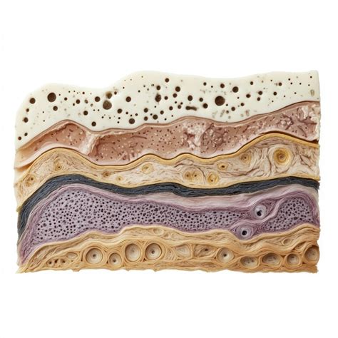 Human Skin Structure Epidermis Crosssection Diagram Premium Ai Generated Image