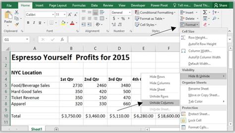 Hiding Columns And Rows In Excel The Easy Way