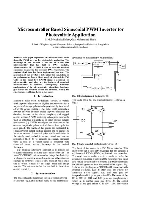 Microcontroller Based Mini Inverter Circuit Diagram Circuit Diagram