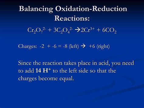 PPT Balancing Oxidation Reduction Reactions PowerPoint Presentation Free Download ID