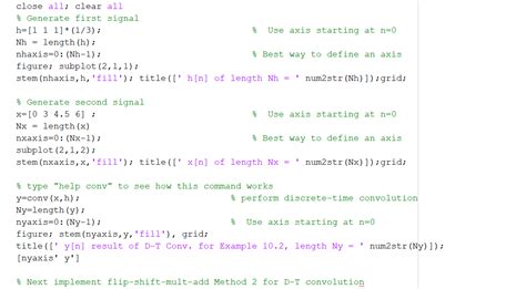Solved Study The Command Conv In Matlab And Do Chegg