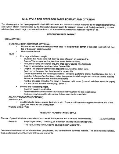 19 Mla Outline Format In Pdf Examples