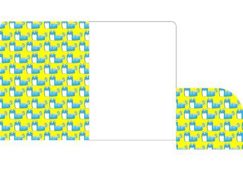 Free File Folder Design With Cat Pattern Themefile Folder Design With