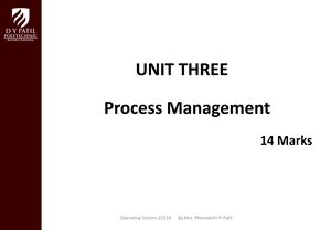 PPT S Of OSY UNIT Operating System Notes For Reference Msbt DEPARTMENT OF COMPUTER