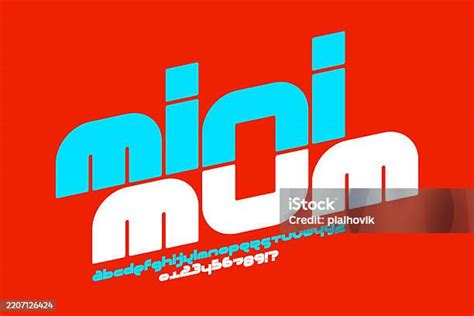 최소 현대 소문자 스타일 글꼴 알파벳 문자 및 숫자 벡터 일러스트 레이 션 0명에 대한 스톡 벡터 아트 및 기타 이미지 0명