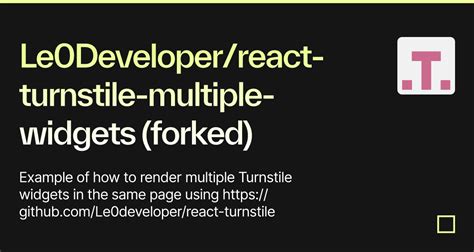 React Turnstile Examples Codesandbox