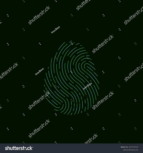 Finger Print Secure Identification Vector Illustration Stock Vector Royalty Free 2277737733